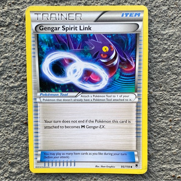 Pokemon | Toys | Pokemon Gengar Spirit Link Trading Card Blue And ...